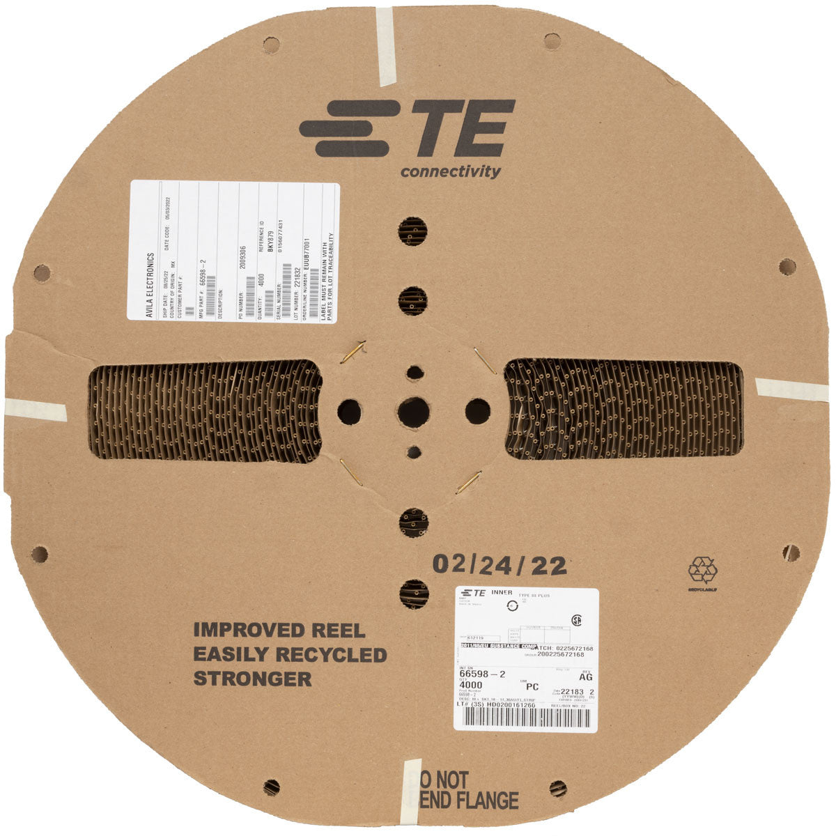 66598-2 | AMP M Series Type III+ Gold Plated Socket for 18-14 AWG (4,000 Pieces per Reel)