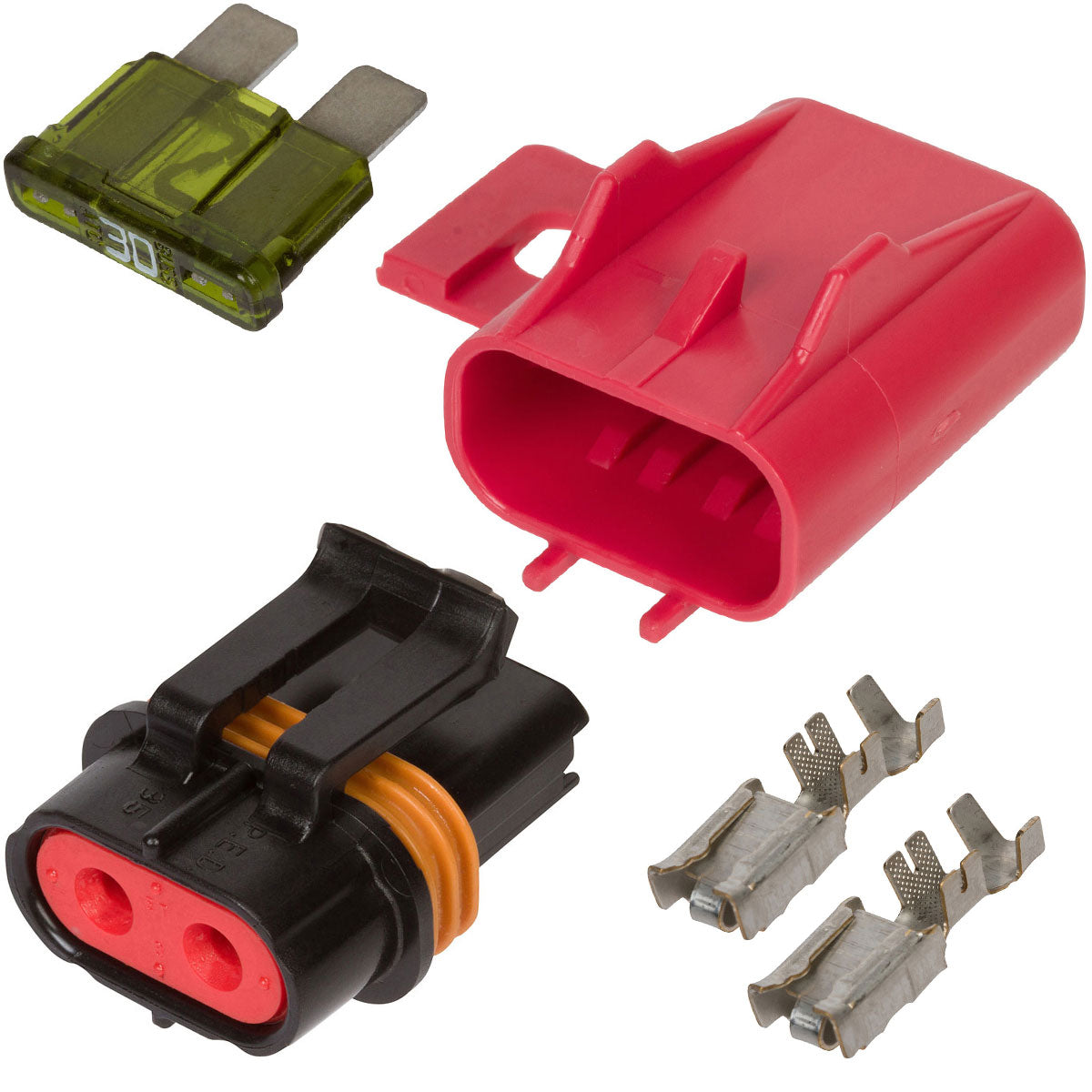 Delphi Metri-Pack 630 Sealed Red Fuse Holder Kit
