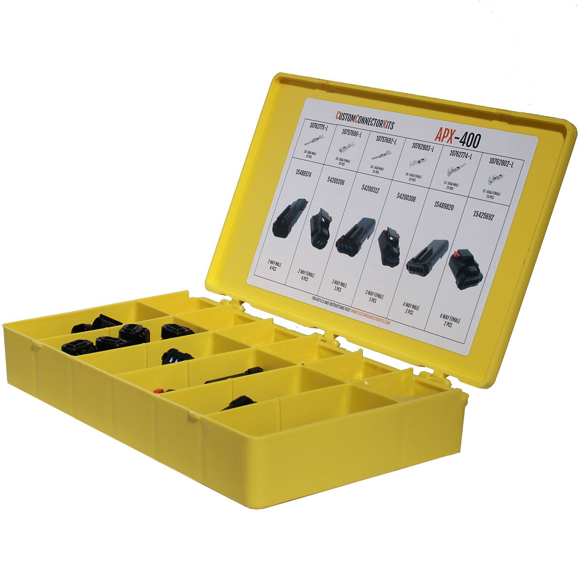 APX-400 - Aptiv APEX 2.8 Sealed Connector System 168 Piece Black (A Key ...