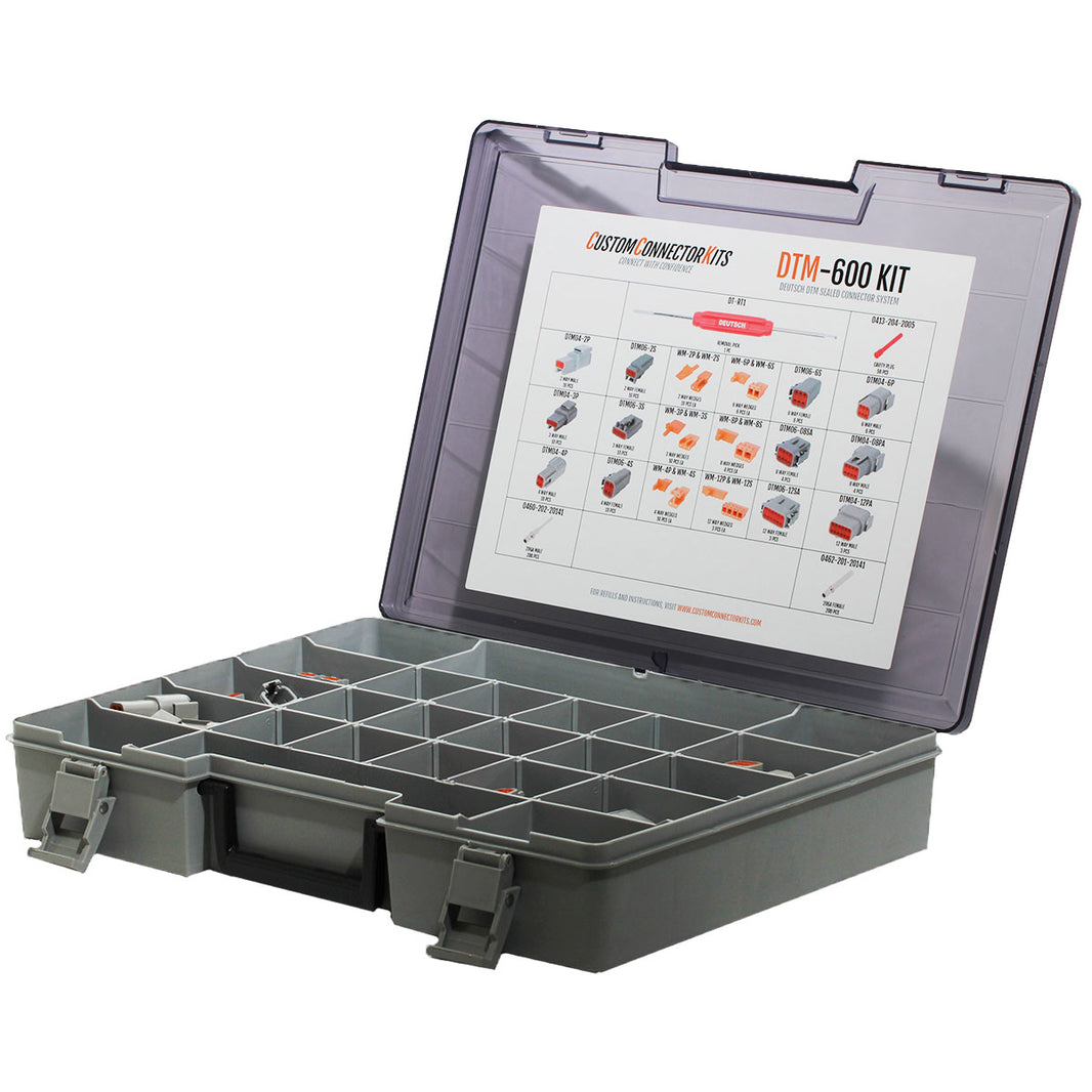 DTM-600 - DEUTSCH DTM 603 Piece 2-12 Way Gray Electrical Connector Kit ...