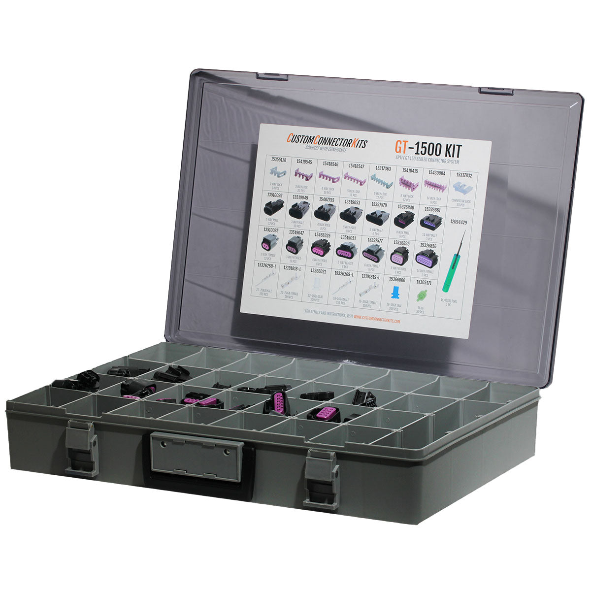 GT-1500 - 1517 Piece Delphi GT 150 Series 2-14 Way Sealed Electrical ...