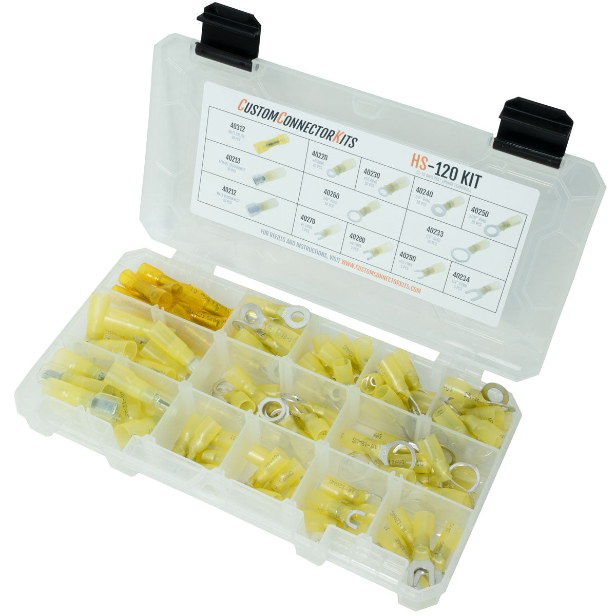 HS-120 | Hillsdale Heat Shrink Solderless Soutions Kit, 12-10 AWG ...