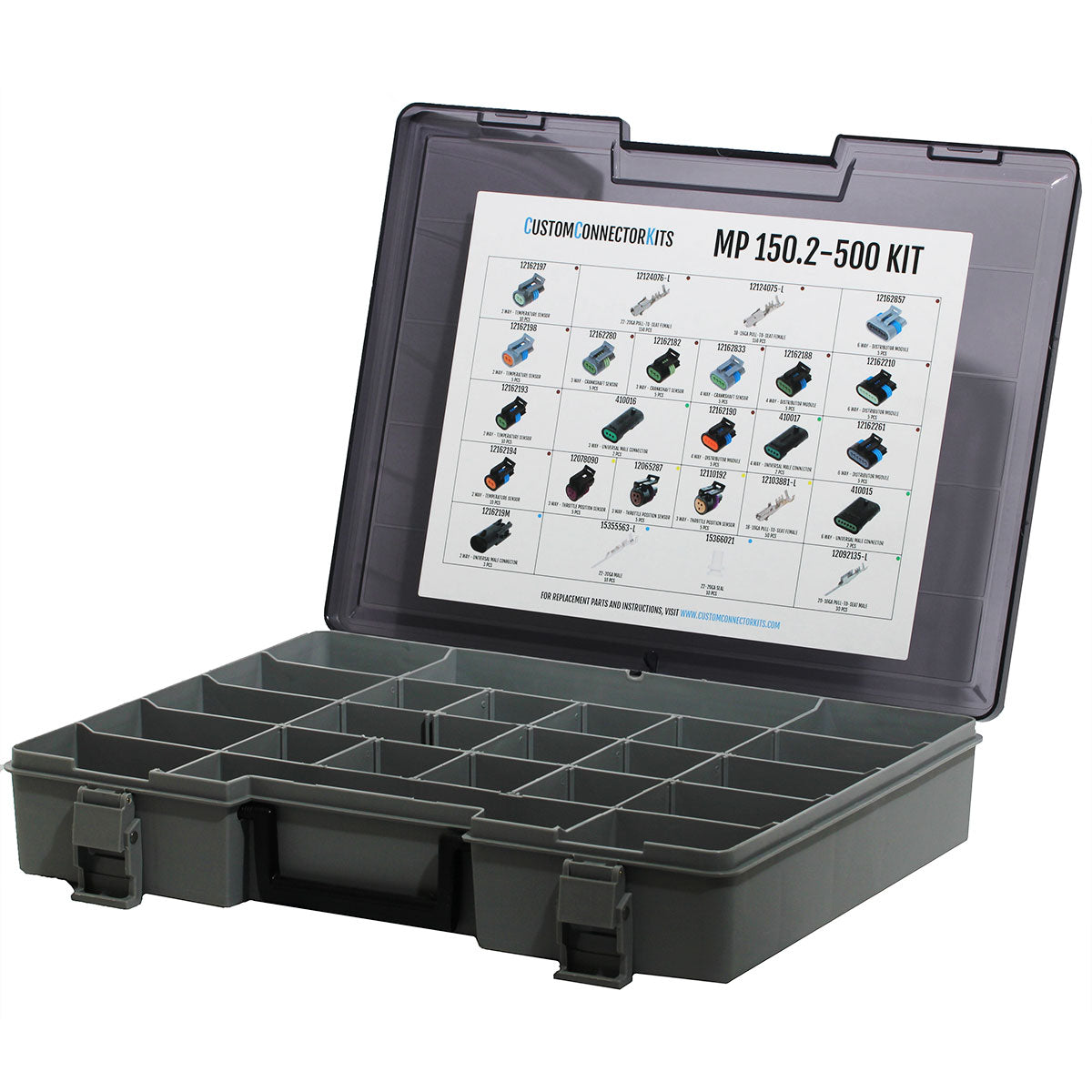 MP 150.2-500 - 469 Piece Delphi Metri-Pack 150.2 Series 2-6 Way Sealed ...