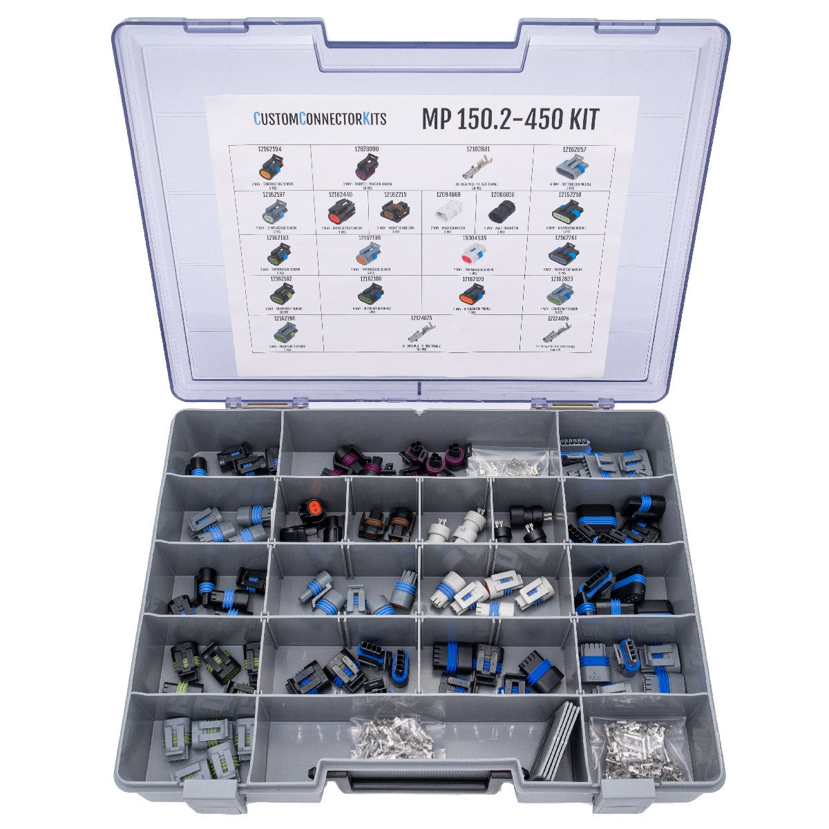 MP 150.2-450 - 444 Piece Delphi Metri-Pack 150.2 Series 2-6 Way Sealed ...