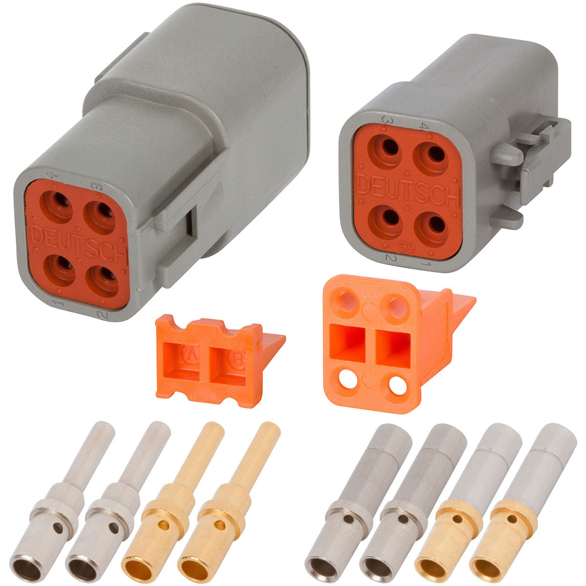 Deutsch DTP 4 Way Gray Connector Kit